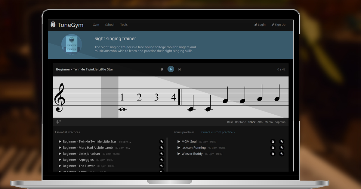 Sight-Singing Practice: Online Solfege Trainer